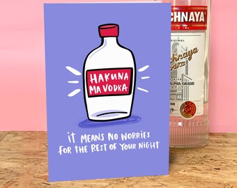 Vodka Birthday Card | Etsy