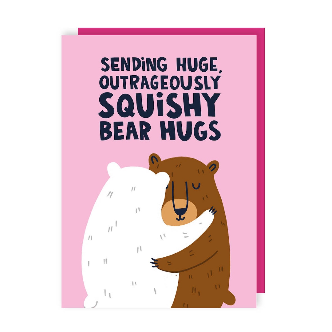 Bear Hugs Get Well Soon Card - Cute - Injury - Sick - Sympathy - Humour ...