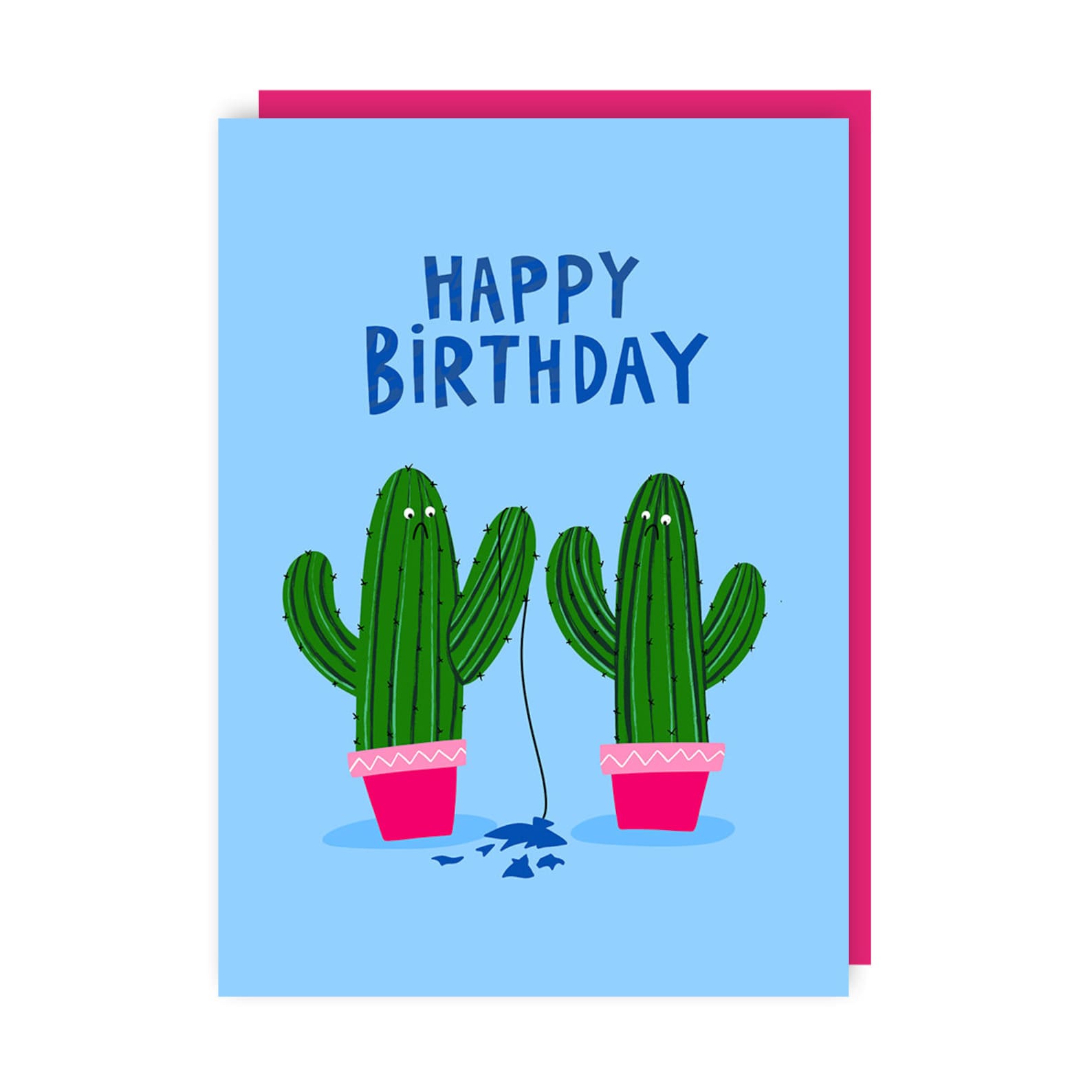Cactus Succulent Birthday Card Funny Cute Balloon | Etsy