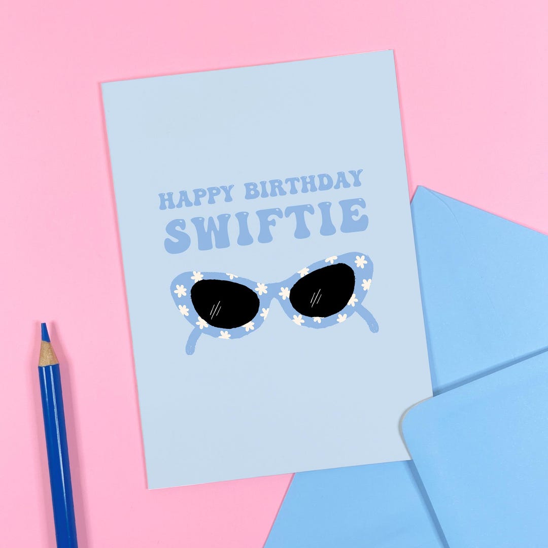 Swiftie Birthday Card - Taylor Swift - Eras - Tour - Swifty - Celebrity ...