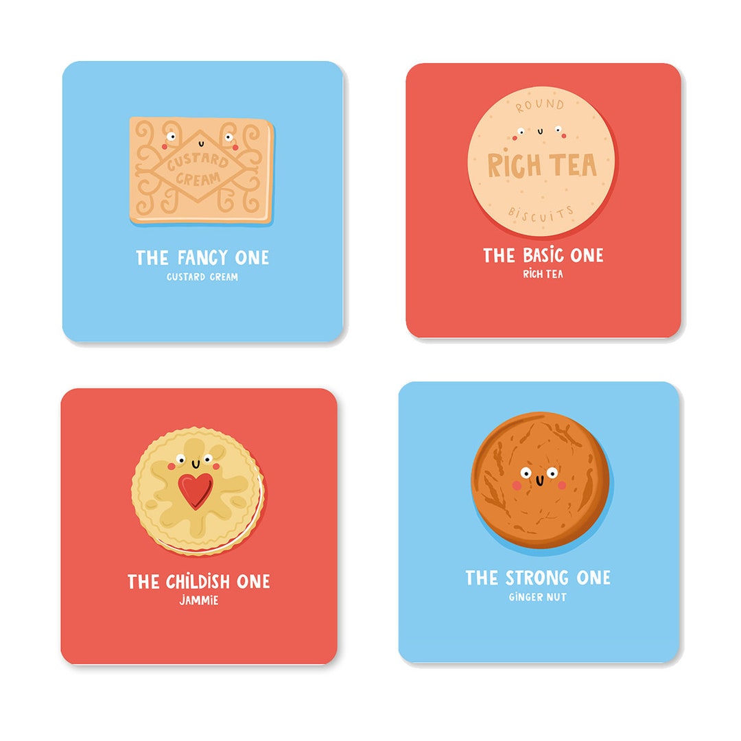 Biscuit Coaster Pack of 4 - Gift - Cute - Childish - Sweets - Etsy