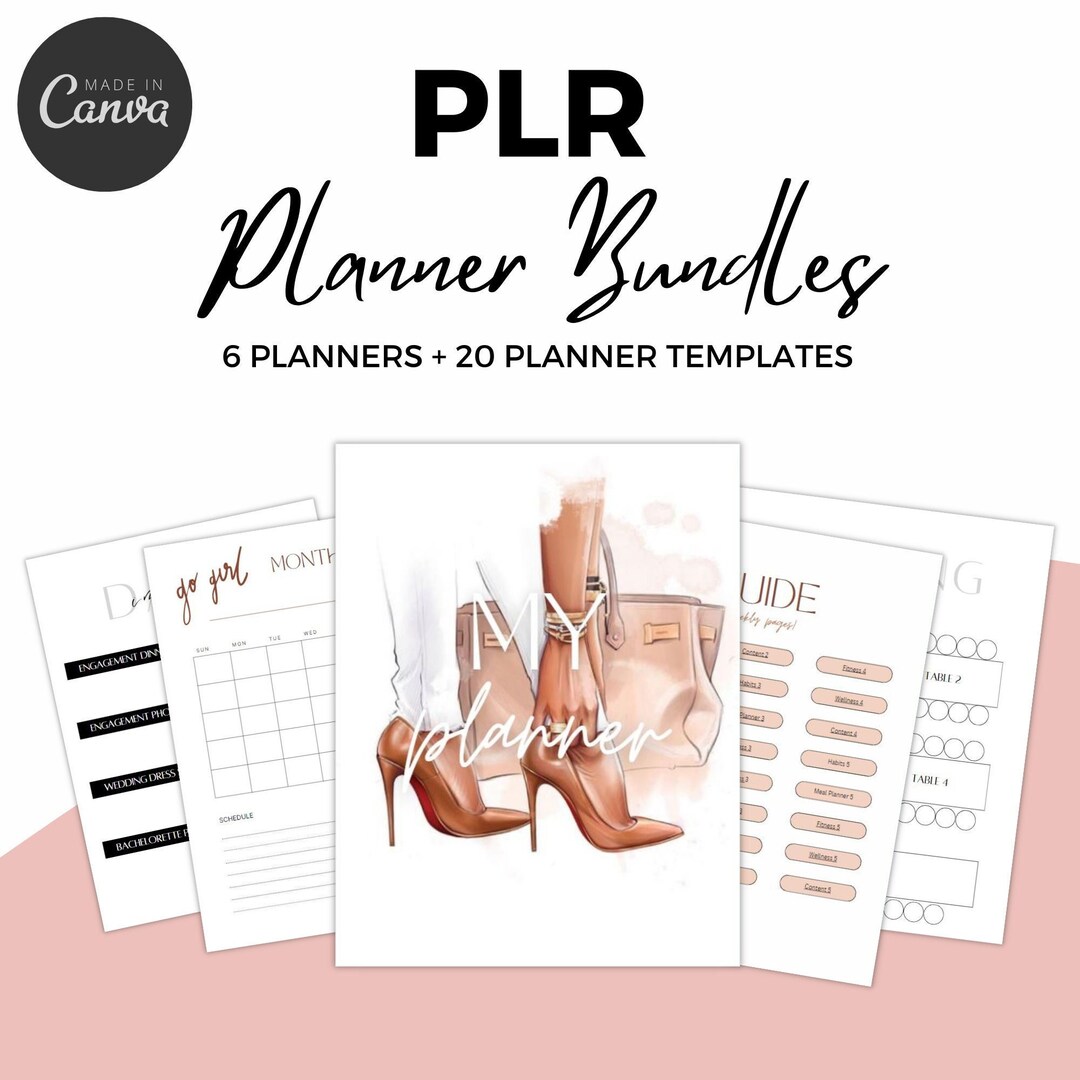 Digital Planner Bundle PLR Resell Canva Templates Editable, Commercial ...