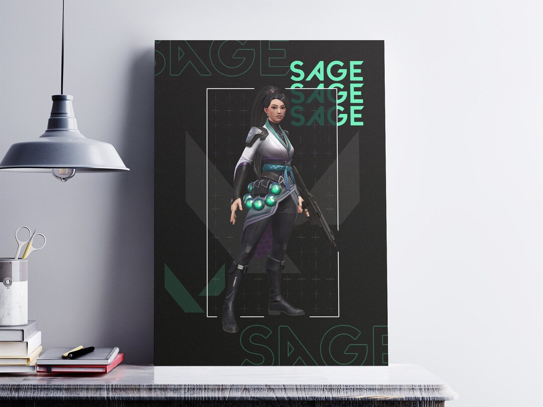 Sage, Valorant Sage Poster, Gaming Digital Download Art, Sage Wall Art ...