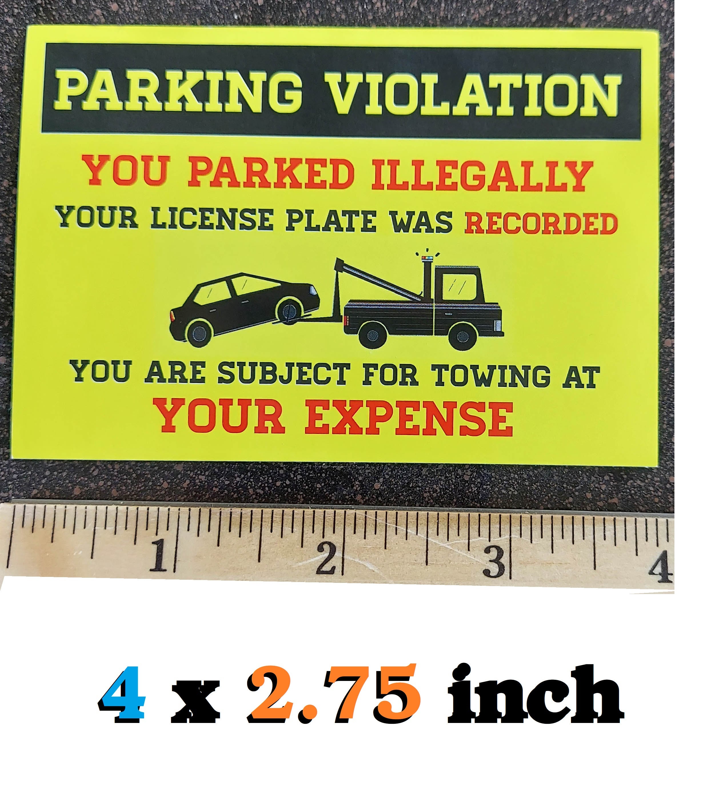 Parking Violation 100 Stickers, No Parking -towing Sticker - Do Not ...
