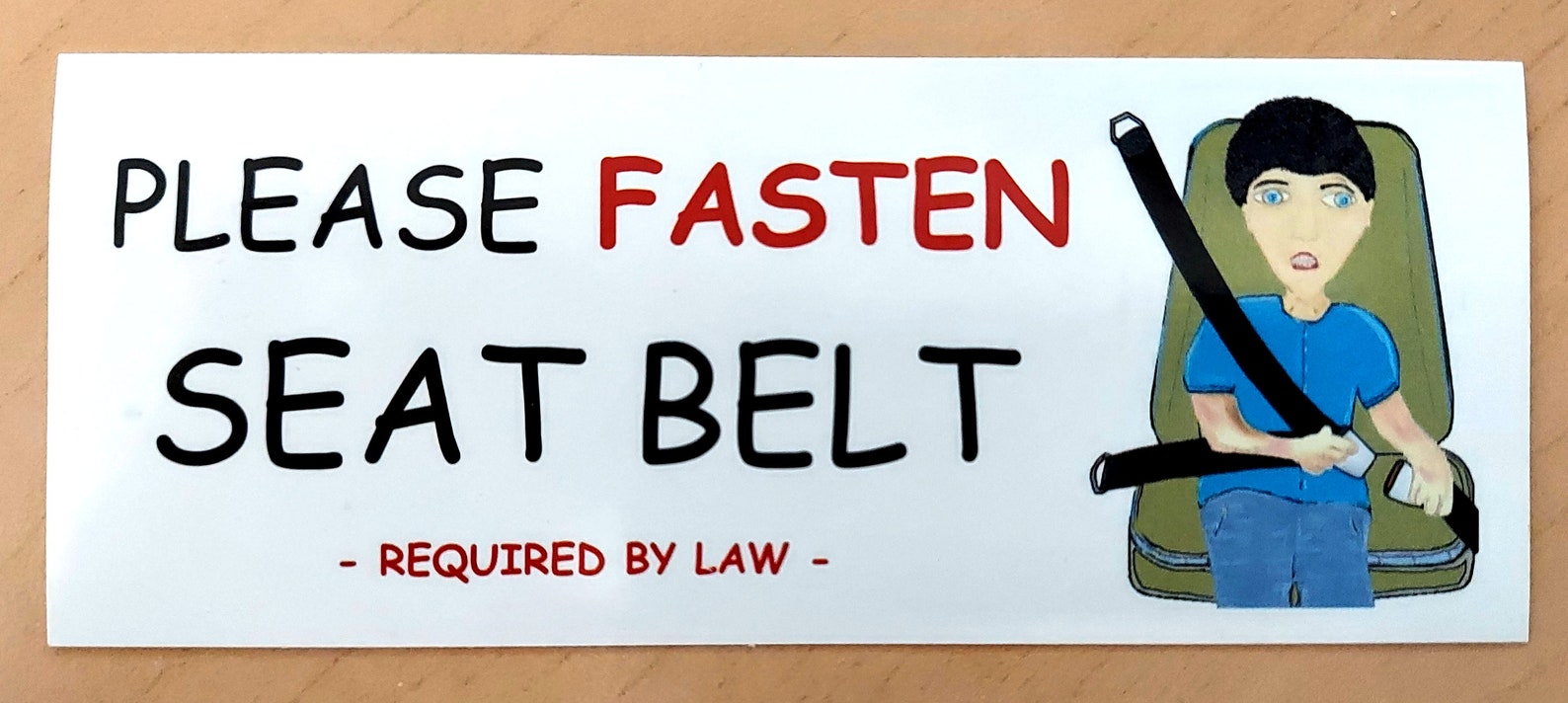 Please Fasten Seat Belt Sticker - 2 X Stickers for Uber Lyft and Taxi ...