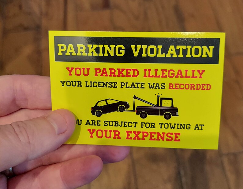 Parking Violation 100 Stickers, No Parking -towing Sticker - Do Not ...