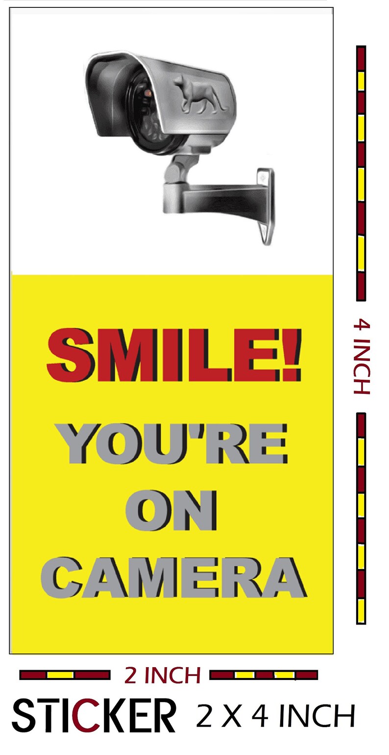 Dash Cam Sticker Dash Camera Sticker Smile You're - Etsy