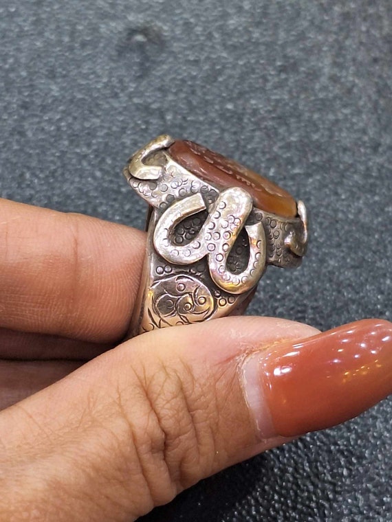 Antique Unique Roman King KNIGHT Intaglio Signet CAR… - Gem