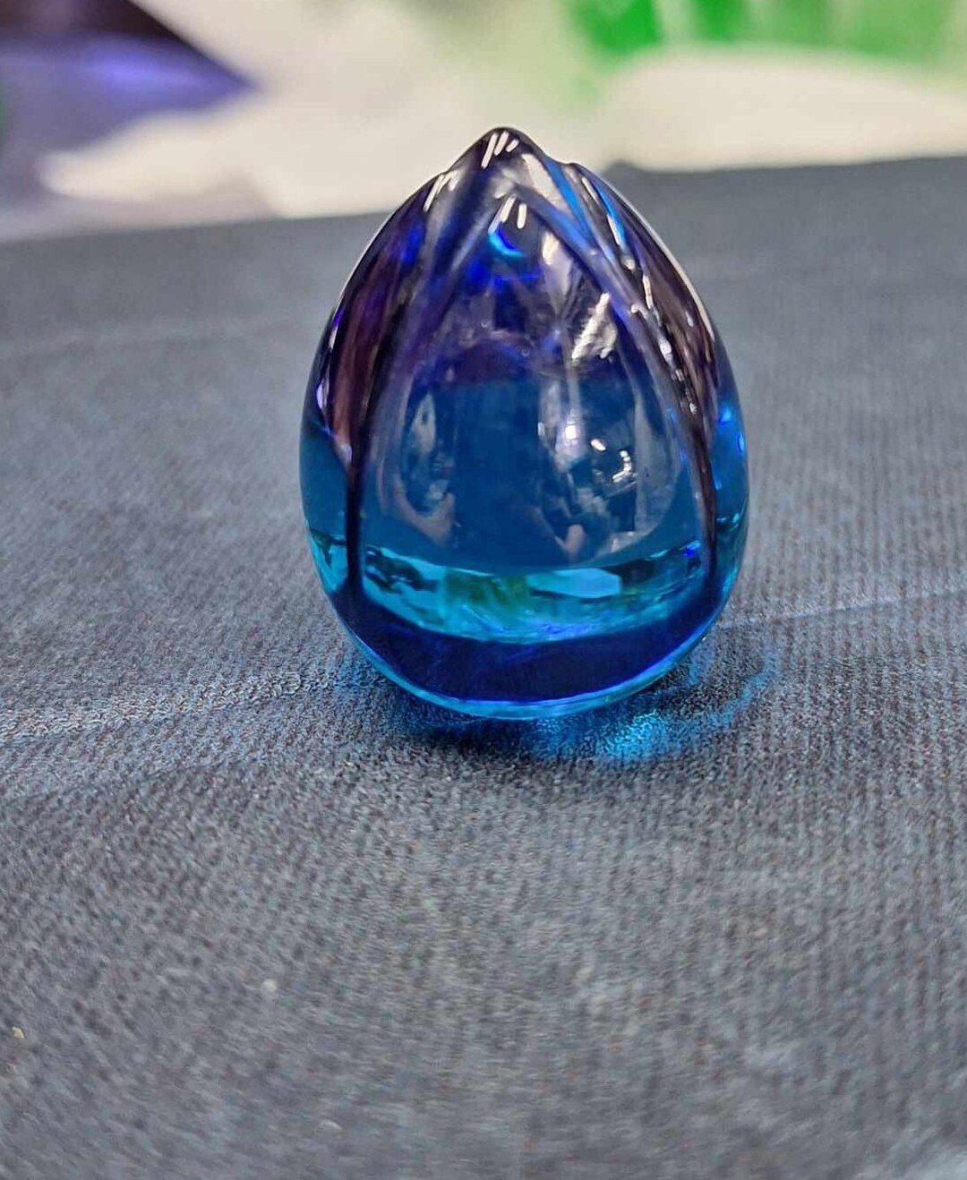 Rare Super Power Blue Eye Lotus Shape Crystal Gem Amulet Beautiful ...