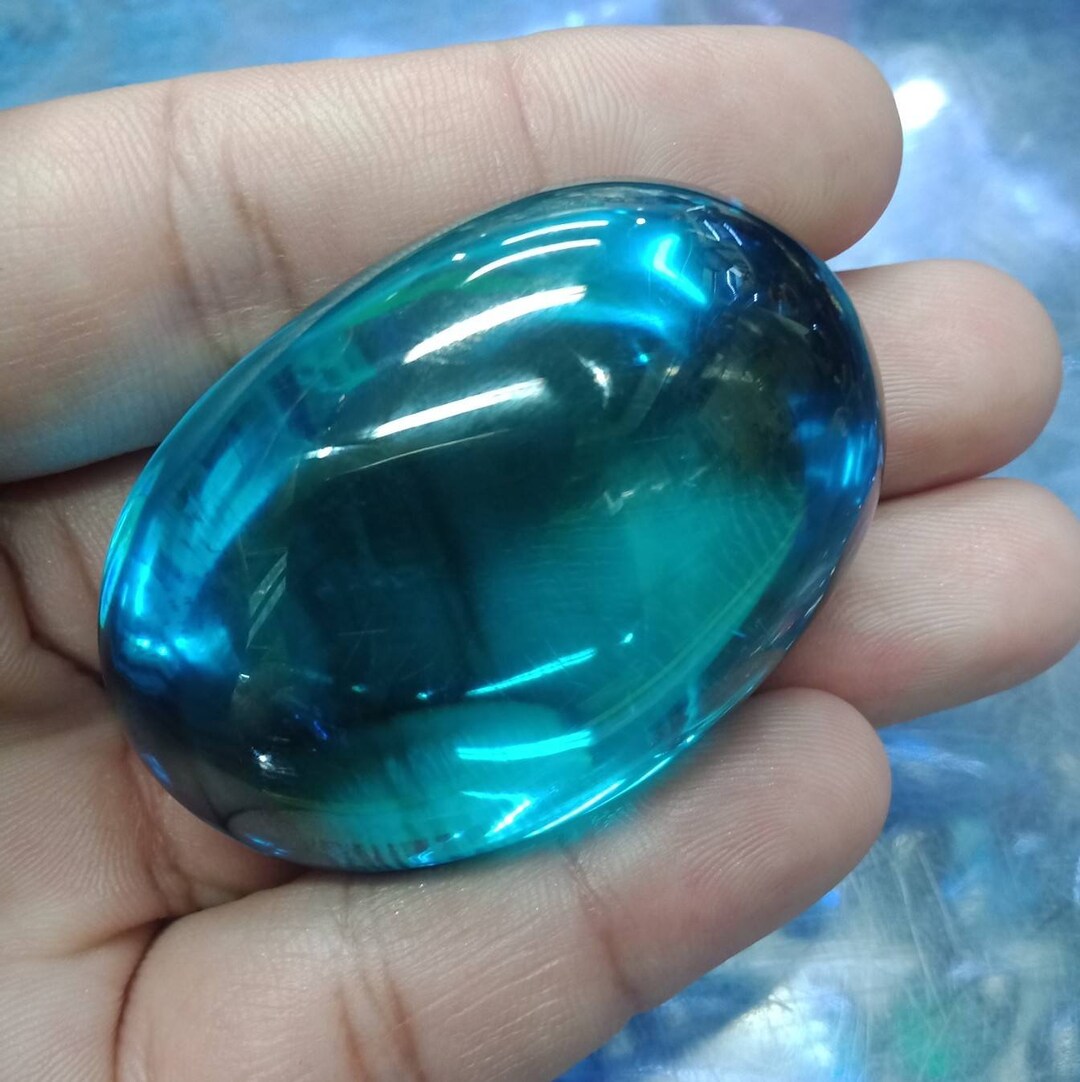 Large 150 Grams Authentic Oval SKY Blue NAGA EYE Healing - Etsy