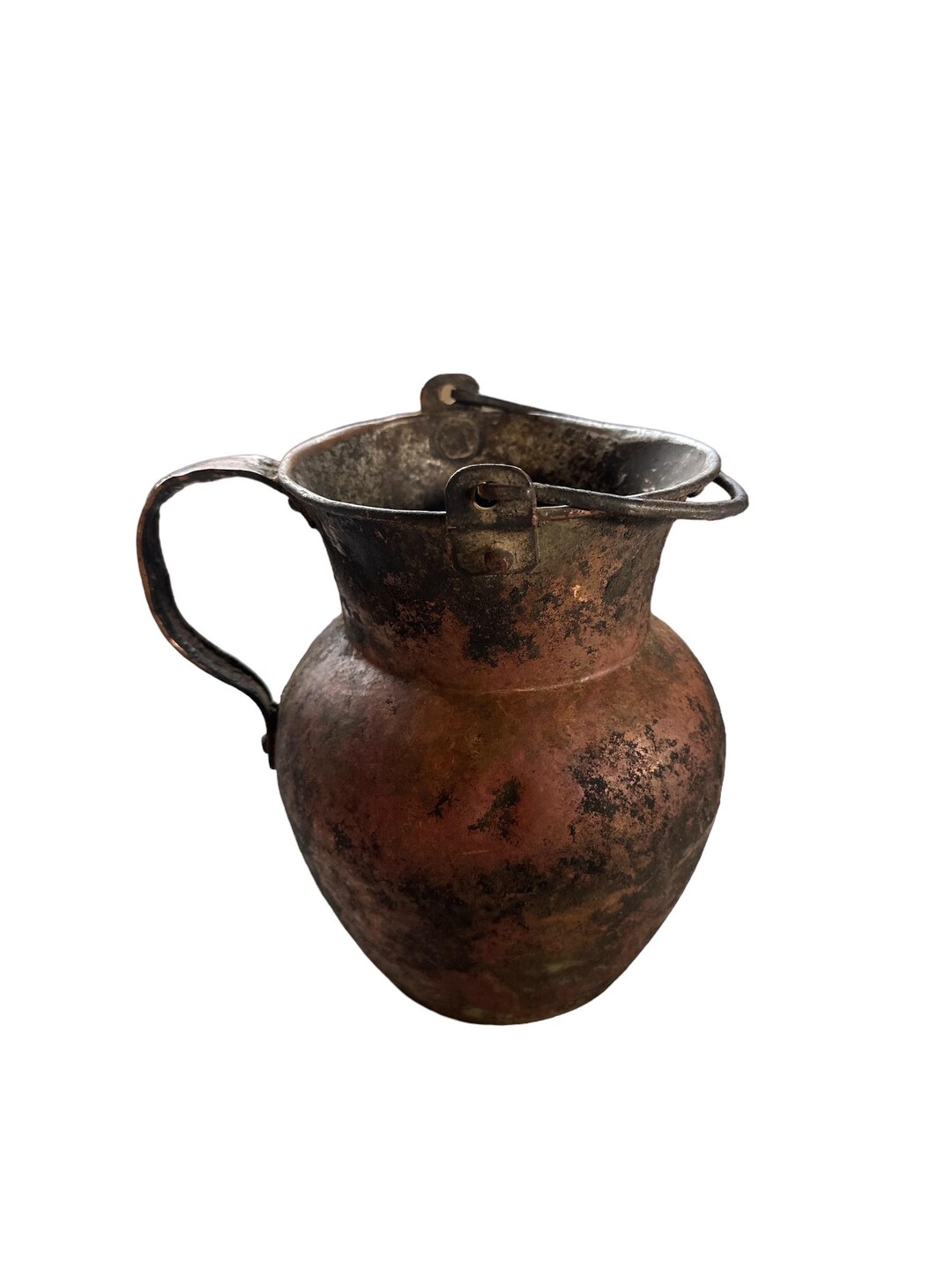 Old Primitive Handmade Copper Water Bucket Gulf Coast Region Mexico ...