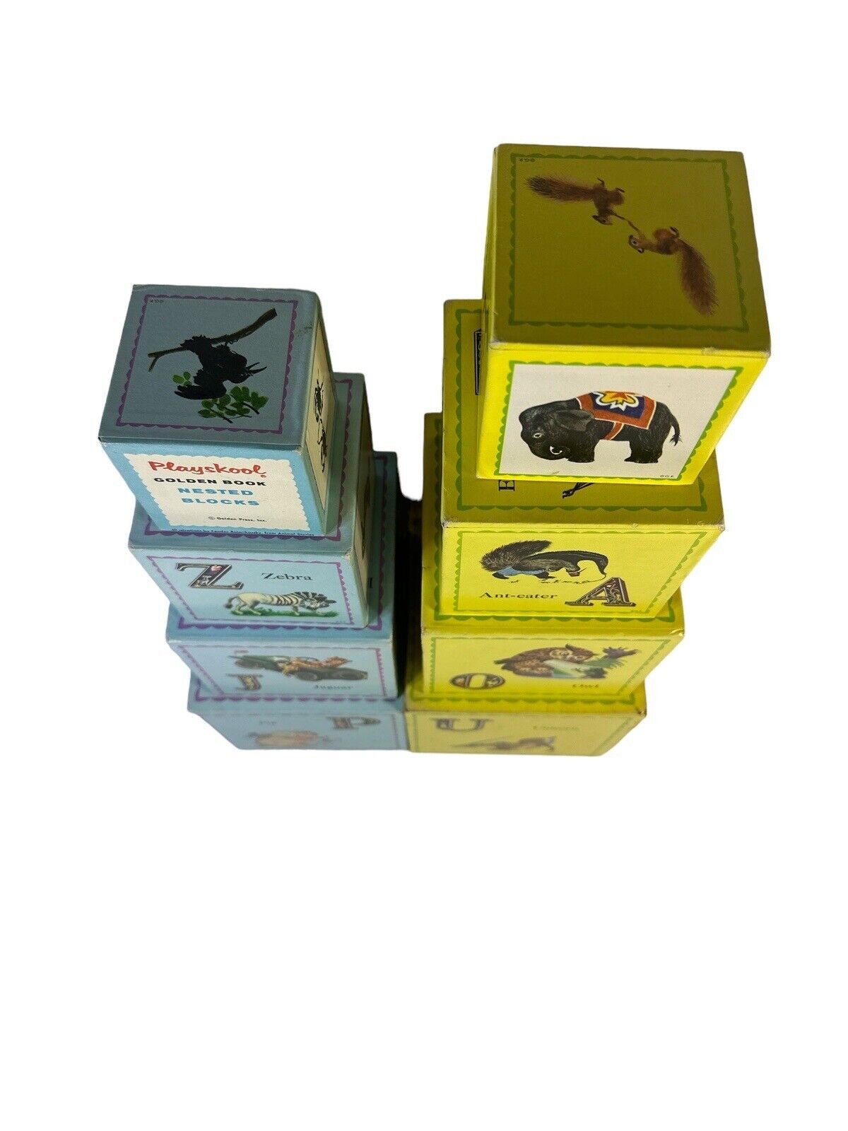 Vintage Large Sized Playskool Nested Blocks Golden Books by Golden ...