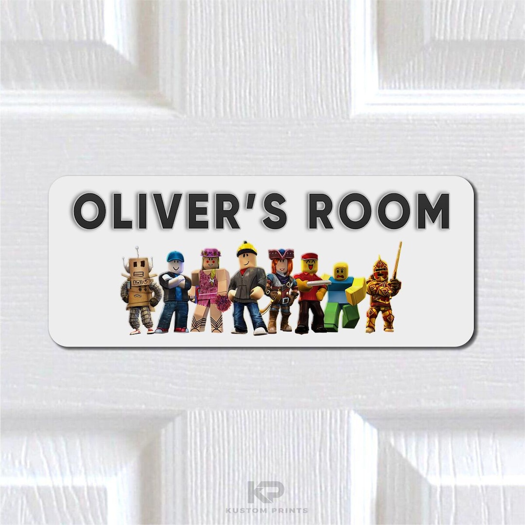 Personalised Room Sign | Any Name | Roblox Gaming Theme | Metal Door ...