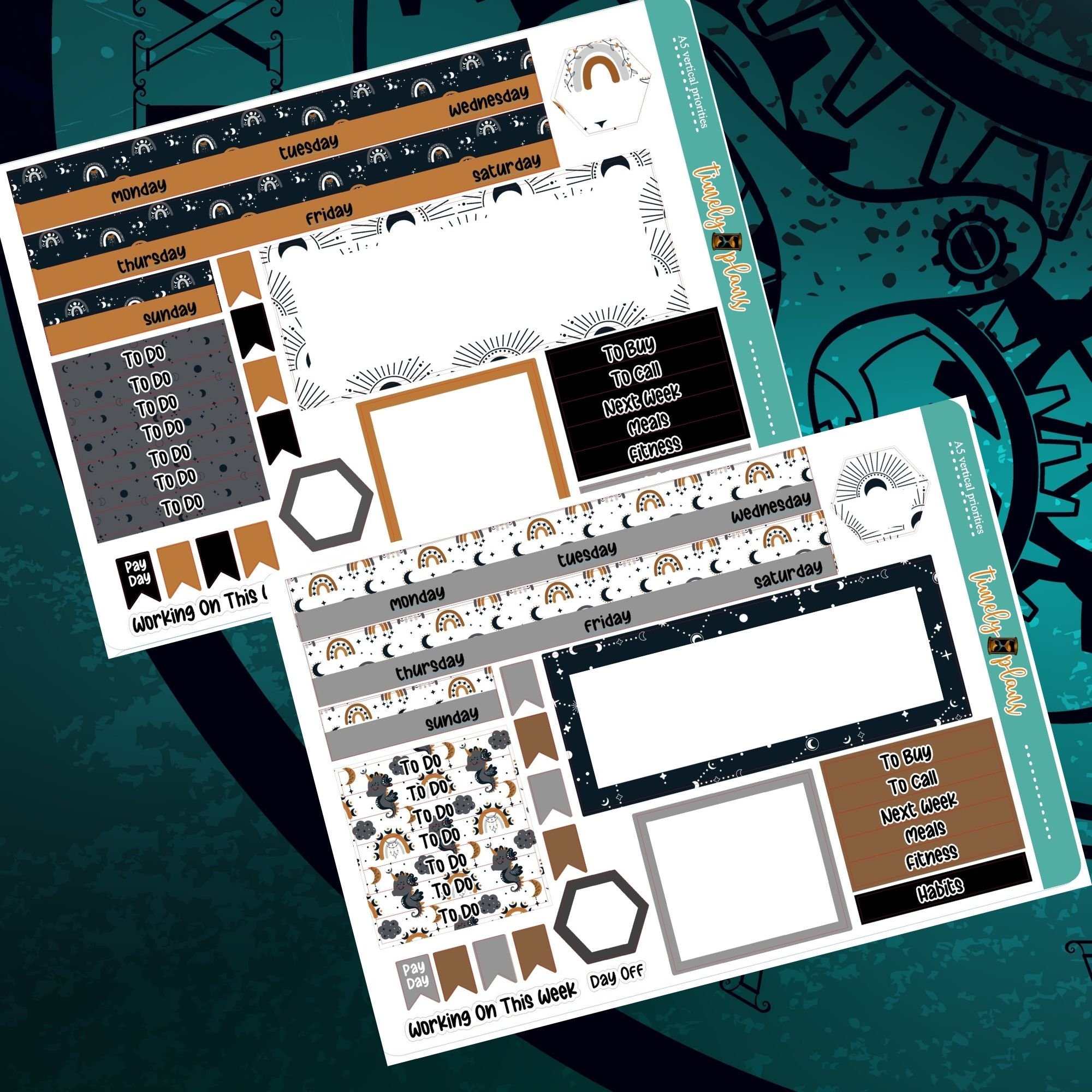 Scrapbooking Craft Supplies & Tools Planner Sticker Kit Plum Paper 7x9 ...