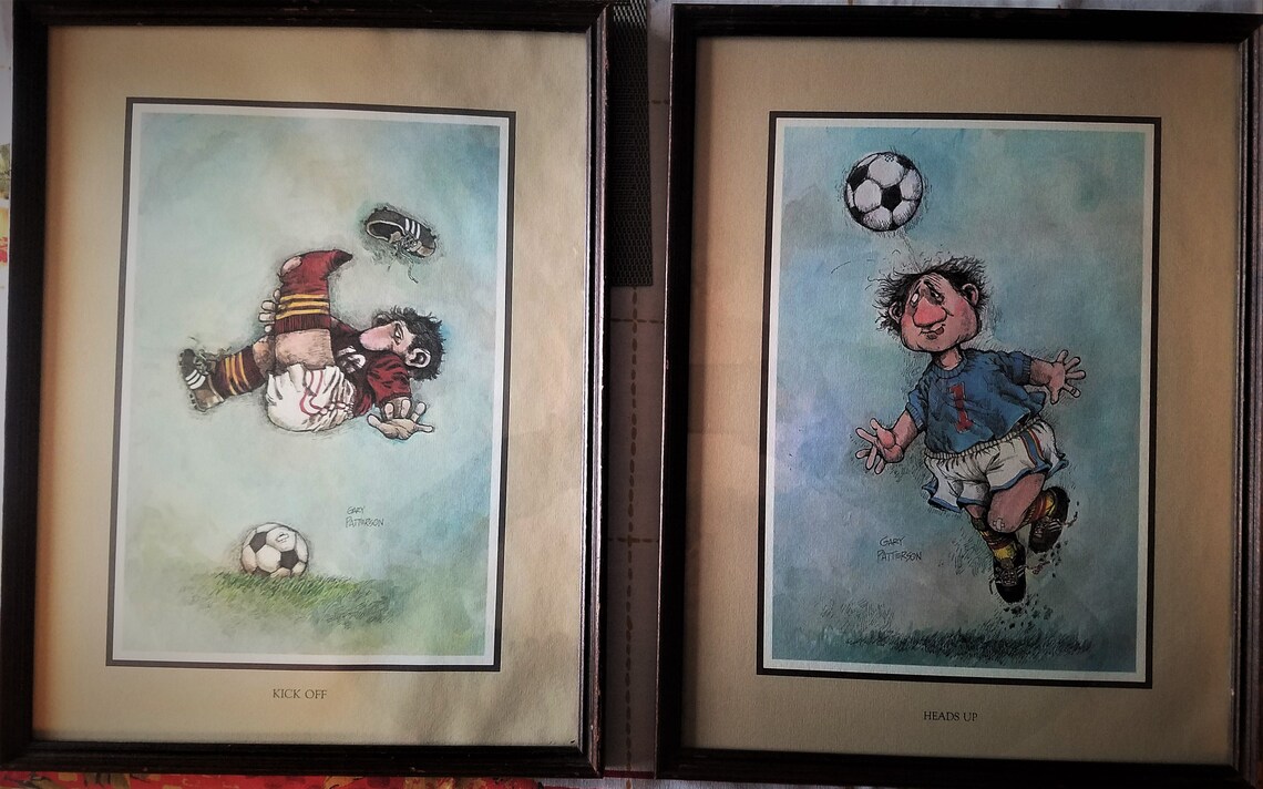 Gary Patterson Soccer Prints- Set of 2- “kick Off” and “heads Up” - Etsy