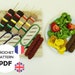 Crochet Barbecue Pattern (PDF FR/ENG) Skewers, Grilled Sausages, Salad ...