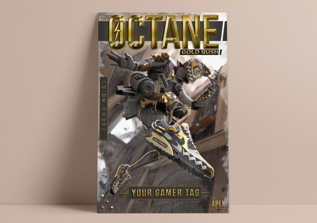 Printed Apex Octane Gold Rush Customizable Semi-gloss 11x17in, 12X18 In ...