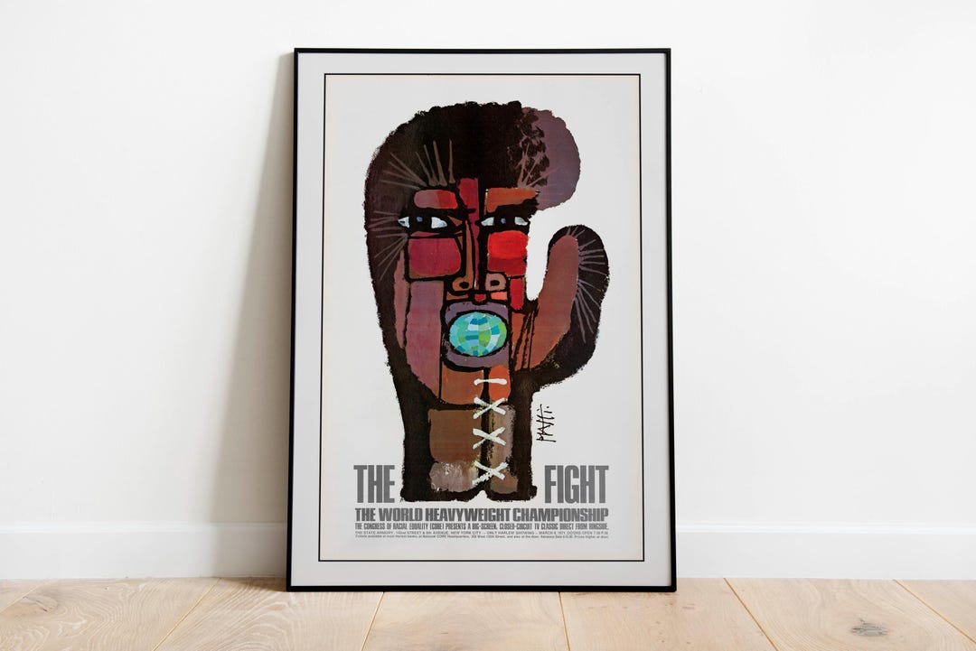 Vintage Boxing Poster/ Boxing Heavyweight Championship Poster / Boxing ...