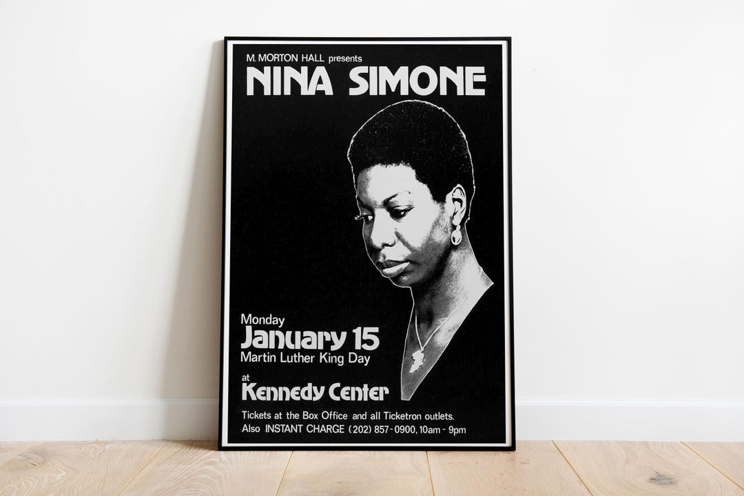 Nina Simone Poster, Jazz Print, Nina Simone Vintage Poster. Jazz Rare ...