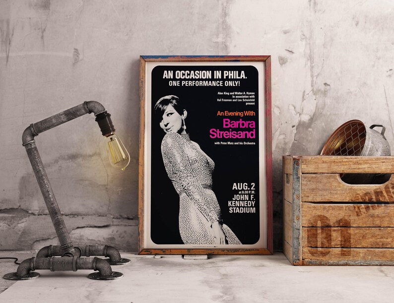 Barbra Streisand Konzertplakat, Barbra Streisand Vintage Plakat ...