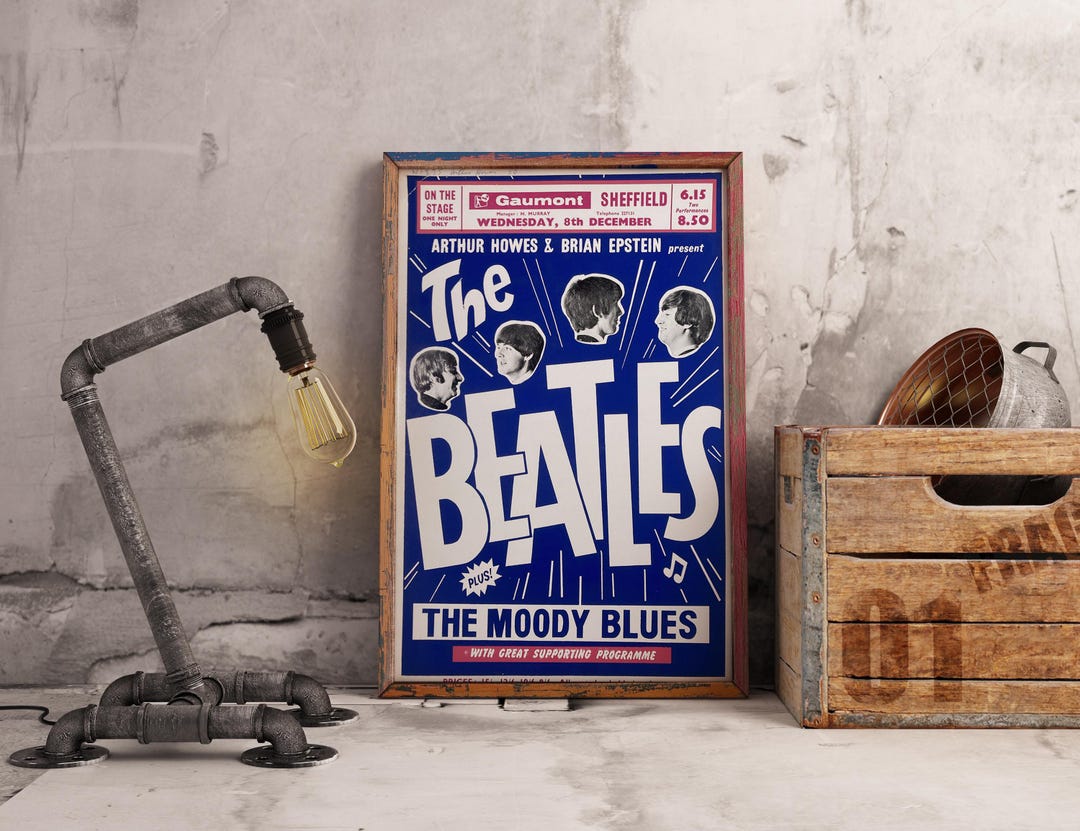 The Beatles Poster, the Beatles Vintage Poster, the Beatles Rare Print ...