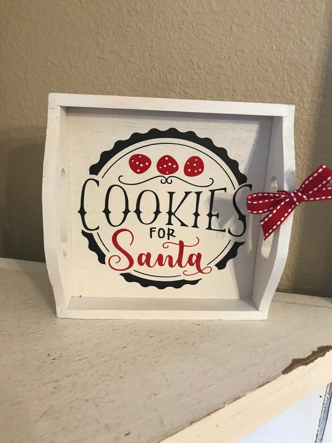 CHRISTMAS Santa Cookie Tray Set: the Perfect Table Accent, Kids Photo ...