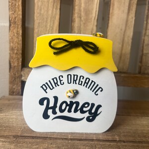 Honey Bee Wood Jar Signs for Tier Tray • Great Accents for Country ...