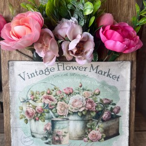 Country Flower Market Decor Sign • Rustic Floral Artwork • Housewarming ...
