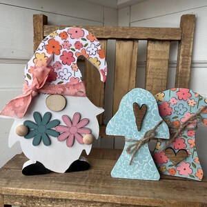 Spring Gnome Decoration for Cottage Style Shelves & Mantels. Charming ...