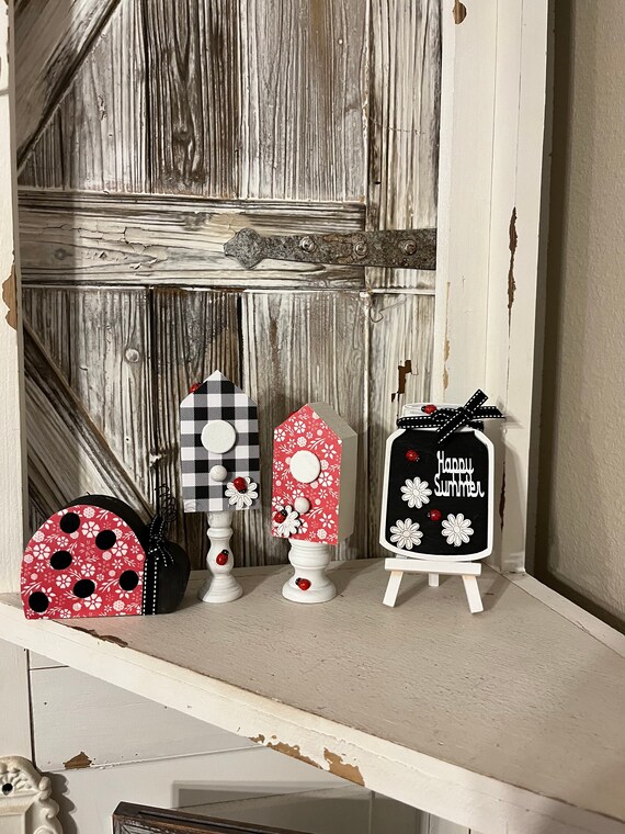 Decorative Trays Home Décor Home & Living Farmhouse SUMMER LADYBUG ...