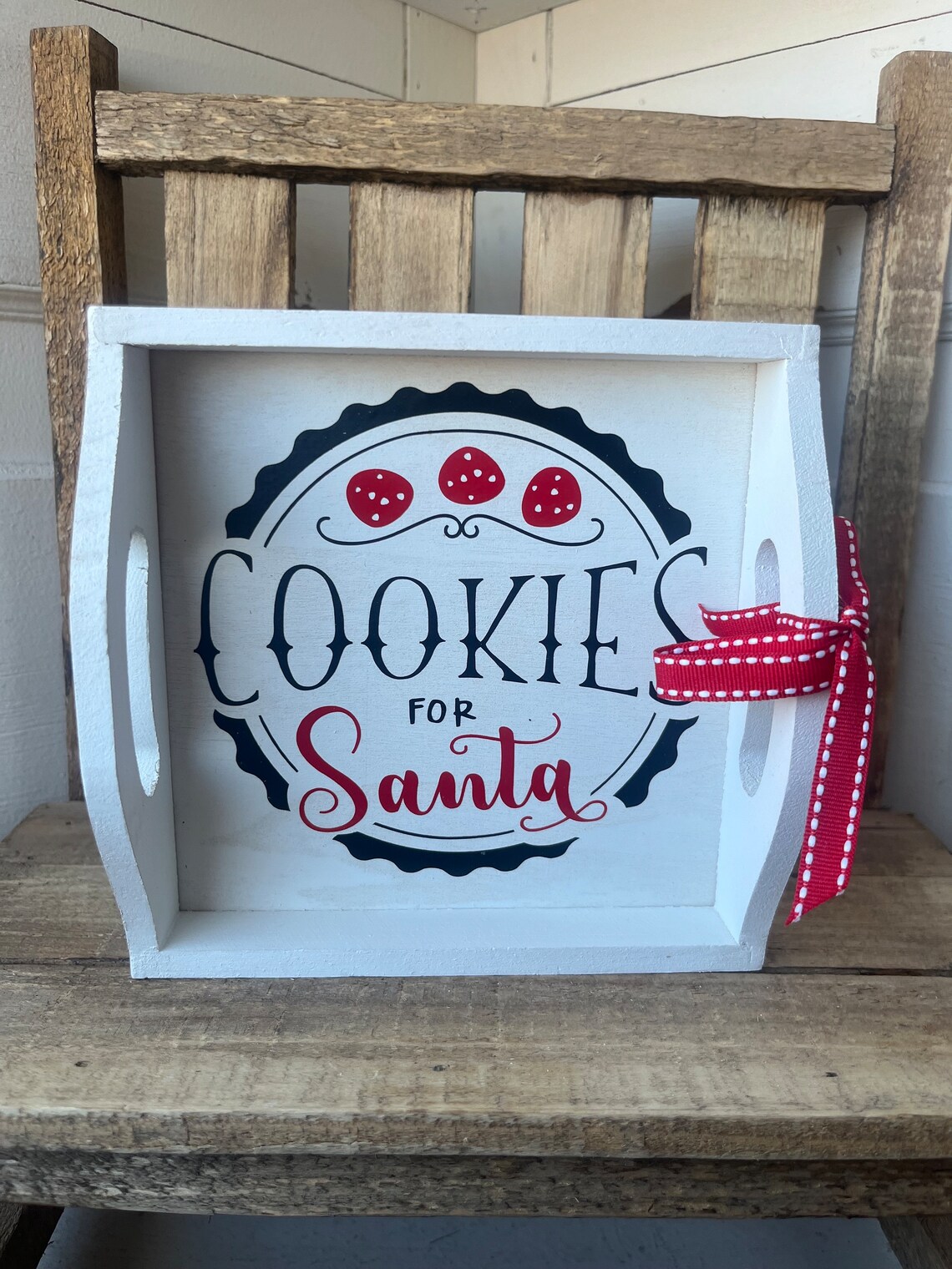 CHRISTMAS Santa Cookie Tray Set: the Perfect Table Accent, Kids Photo ...
