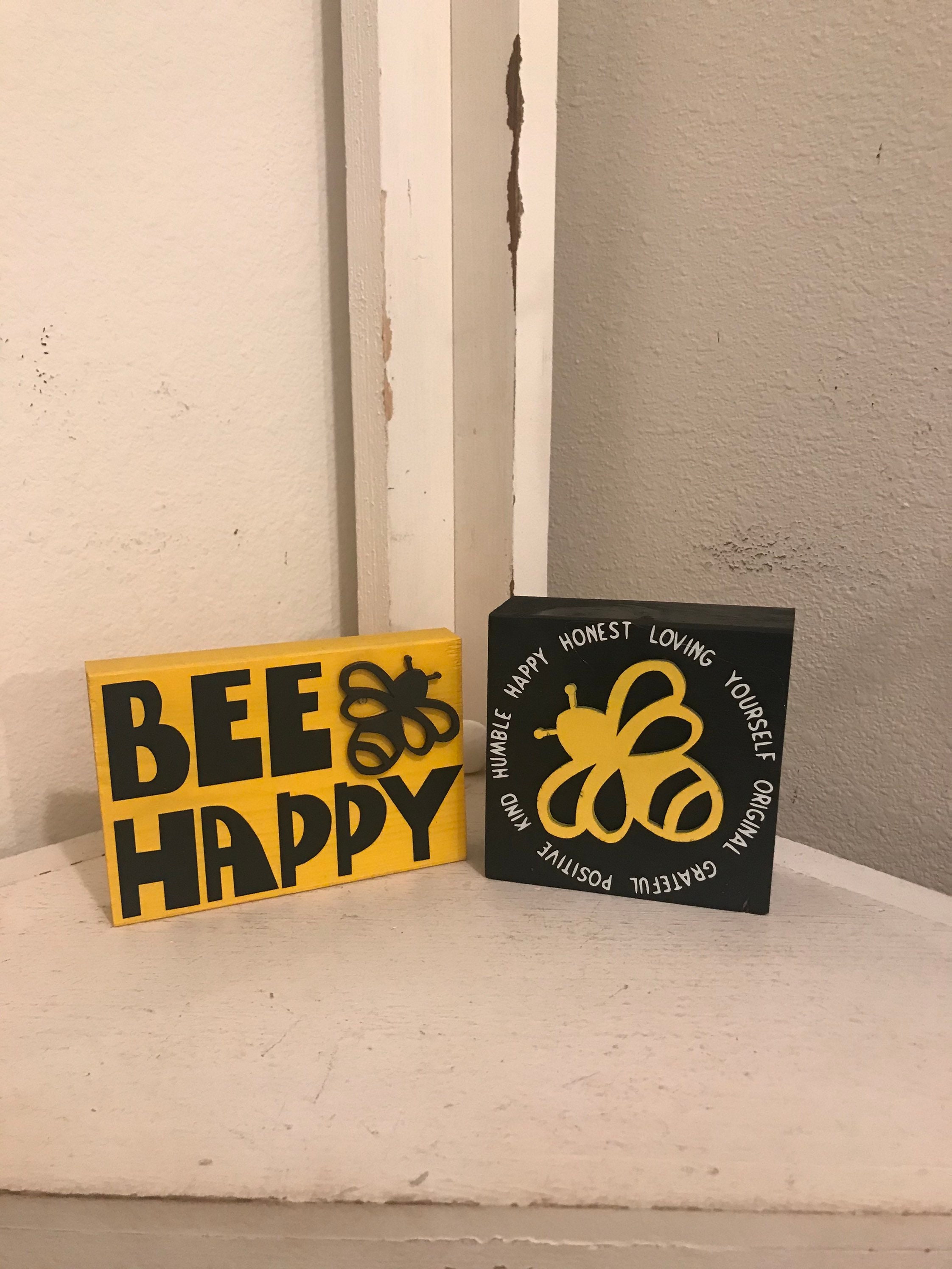 Farmhouse HONEY BEE plaque tier tray decor | Etsy