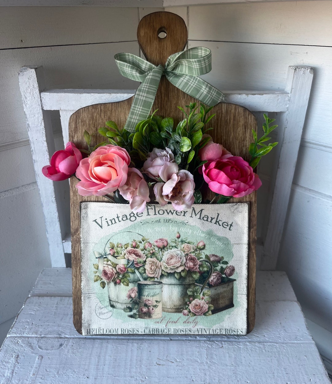 Country Flower Market Decor Sign • Rustic Floral Artwork • Housewarming ...