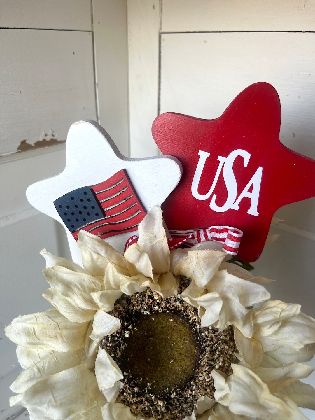 Patriotic Star Picks for Flower Vases and Mantles, RWB Memorial Day ...