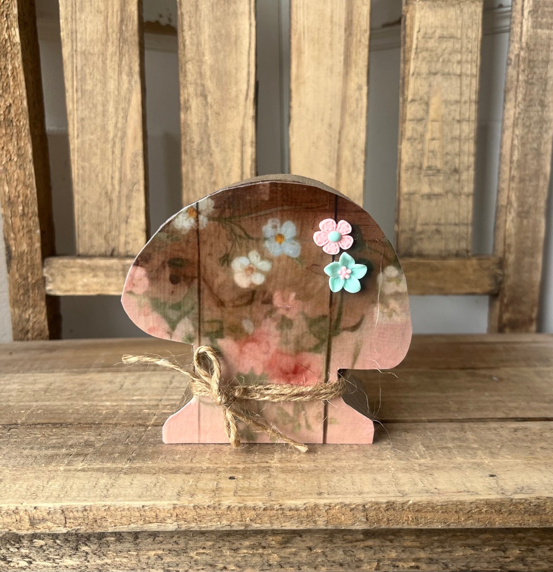 Vintage Flare Wood Mushroom for Summer Home Decor or Tier Tray Display ...