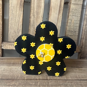 Bee Plaid & Flower Decor, Tray or Shelf Size • Perfect Gift for a ...