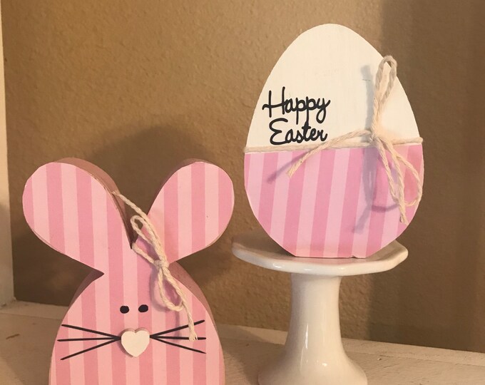 Farmhouse EASTER BUNNY EGG Bundle Set Pink - Etsy