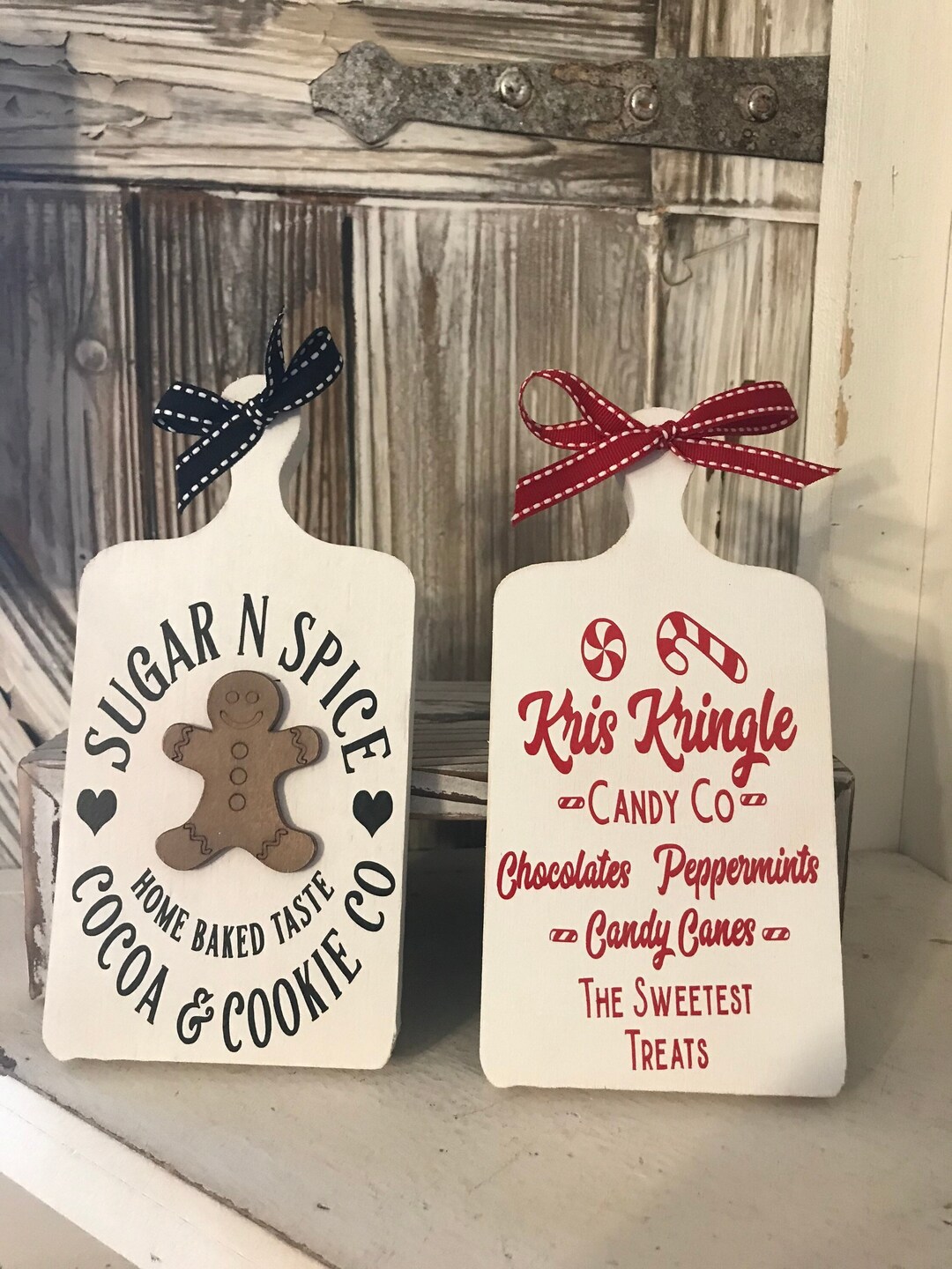 Christmas GINGERBREAD Sign / Kitchen Decor / Tiered Tray - Etsy