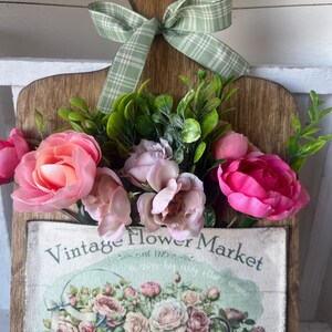 Country Flower Market Decor Sign • Rustic Floral Artwork • Housewarming ...