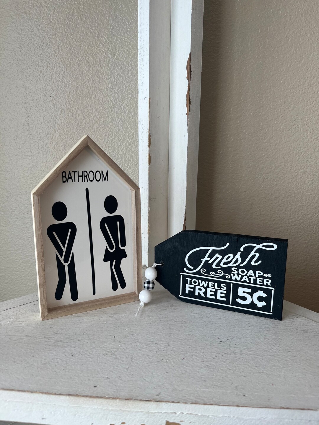 Farmhouse BATHROOM Signs , Humorous Plaque Makes a Great Home Gift - Etsy