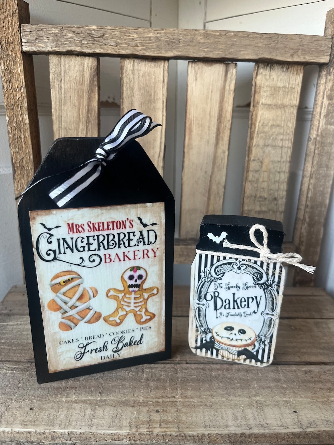 Gothic Halloween Kitchen Coffee Bar Decor: Spooky Gingerbread and ...