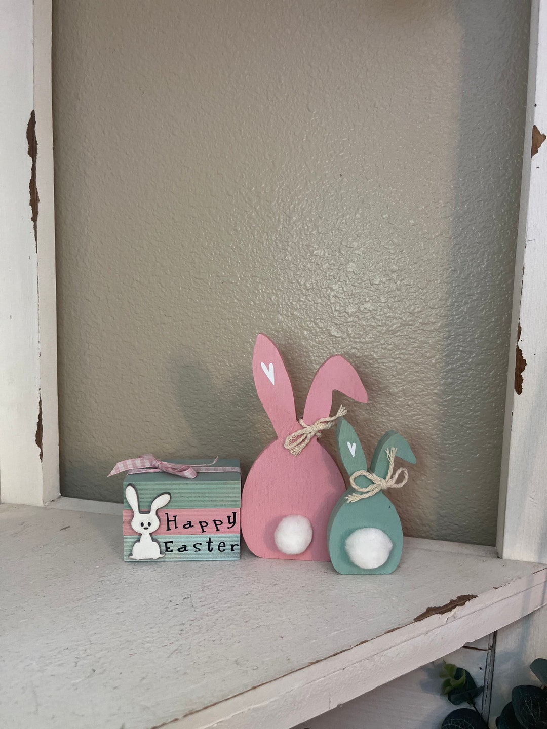 EASTER Bunny Mini Books & Bunny Set for Farmhouse Tier Tray Spring ...