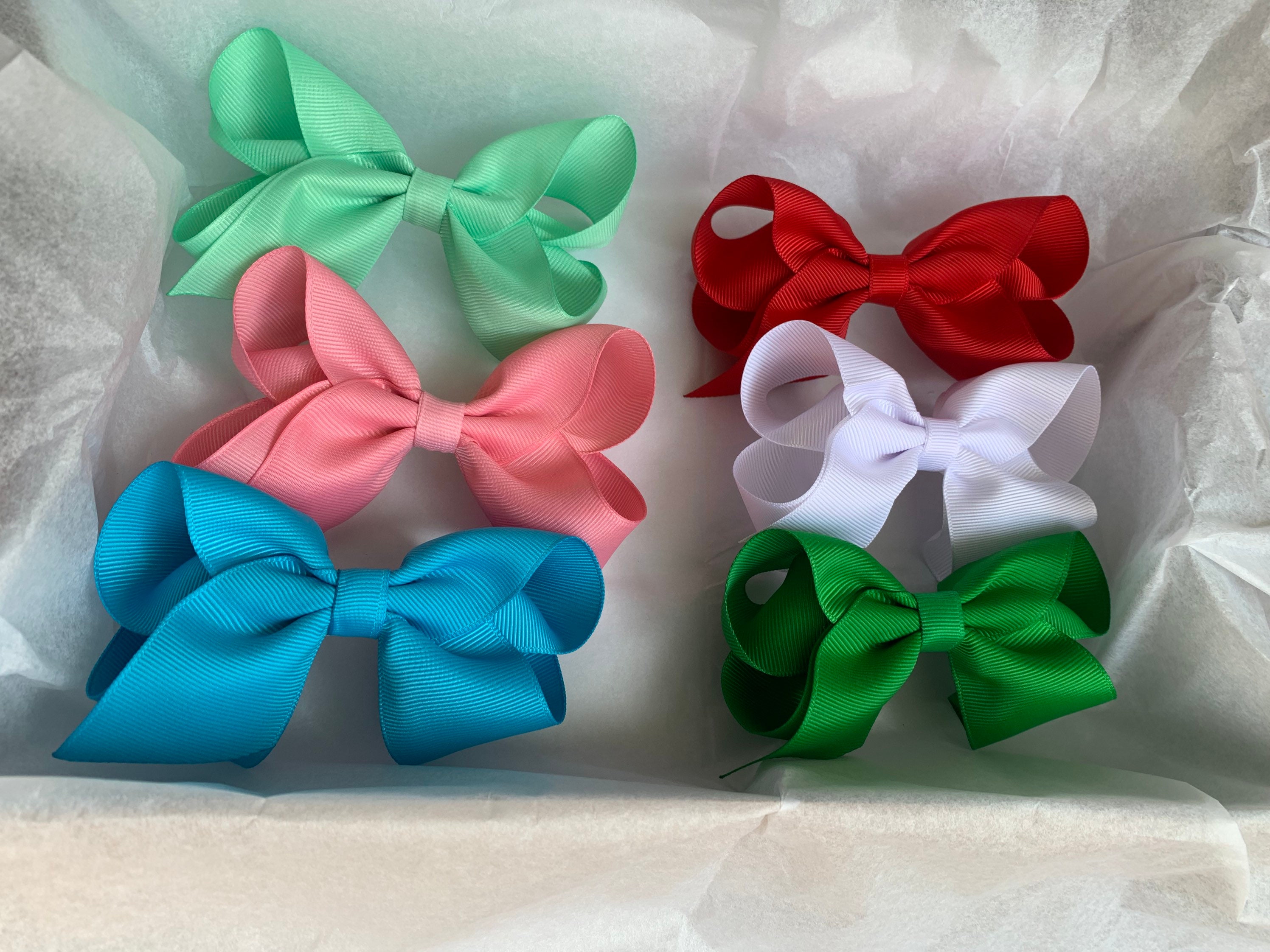 Beautiful set of 6 bows. Girls bows girls accessories hair | Etsy