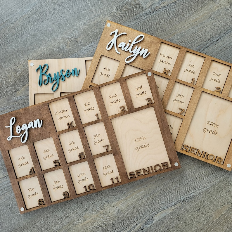 Custom Wooden School Picture Frame K-12 - Etsy