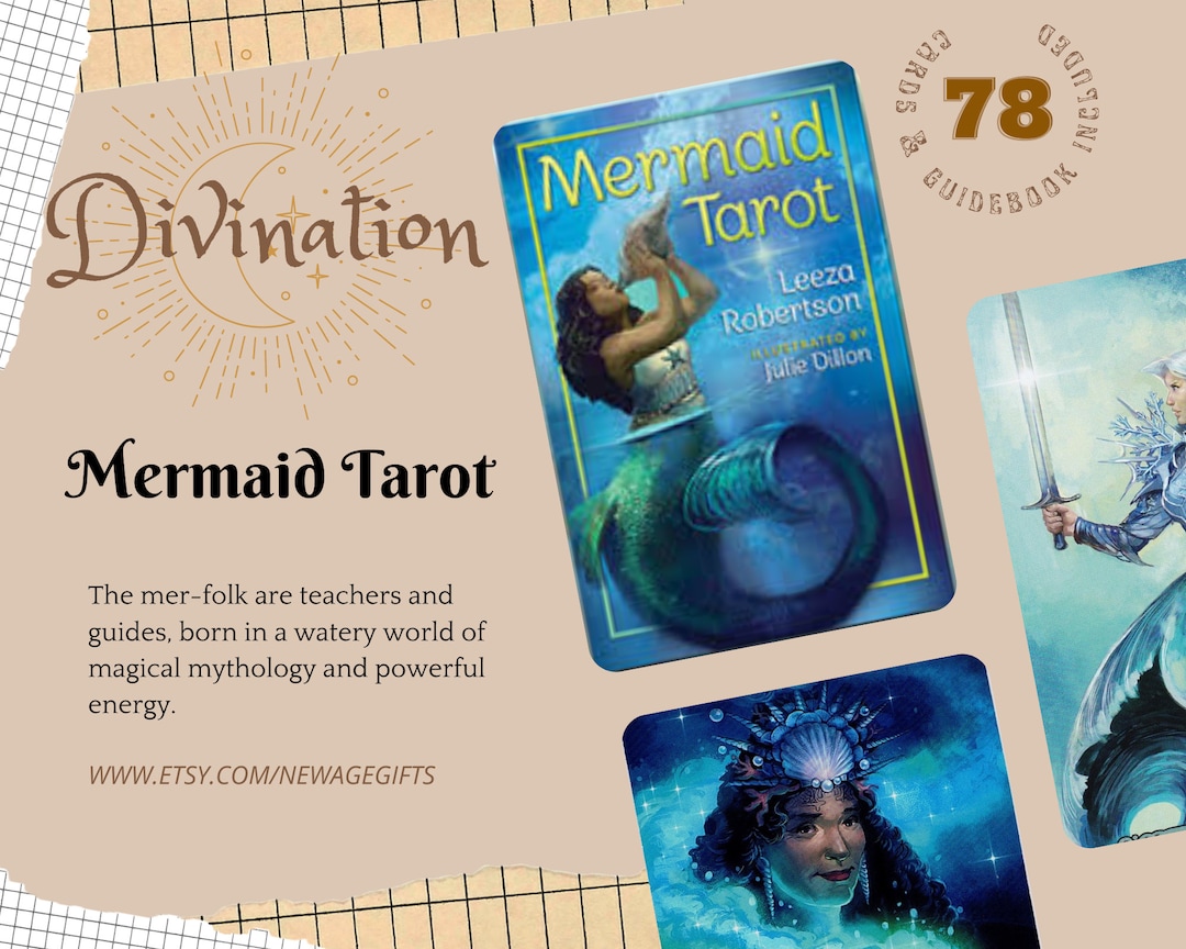 Mermaid Tarot Deck & Book Leeza Robertson - Etsy