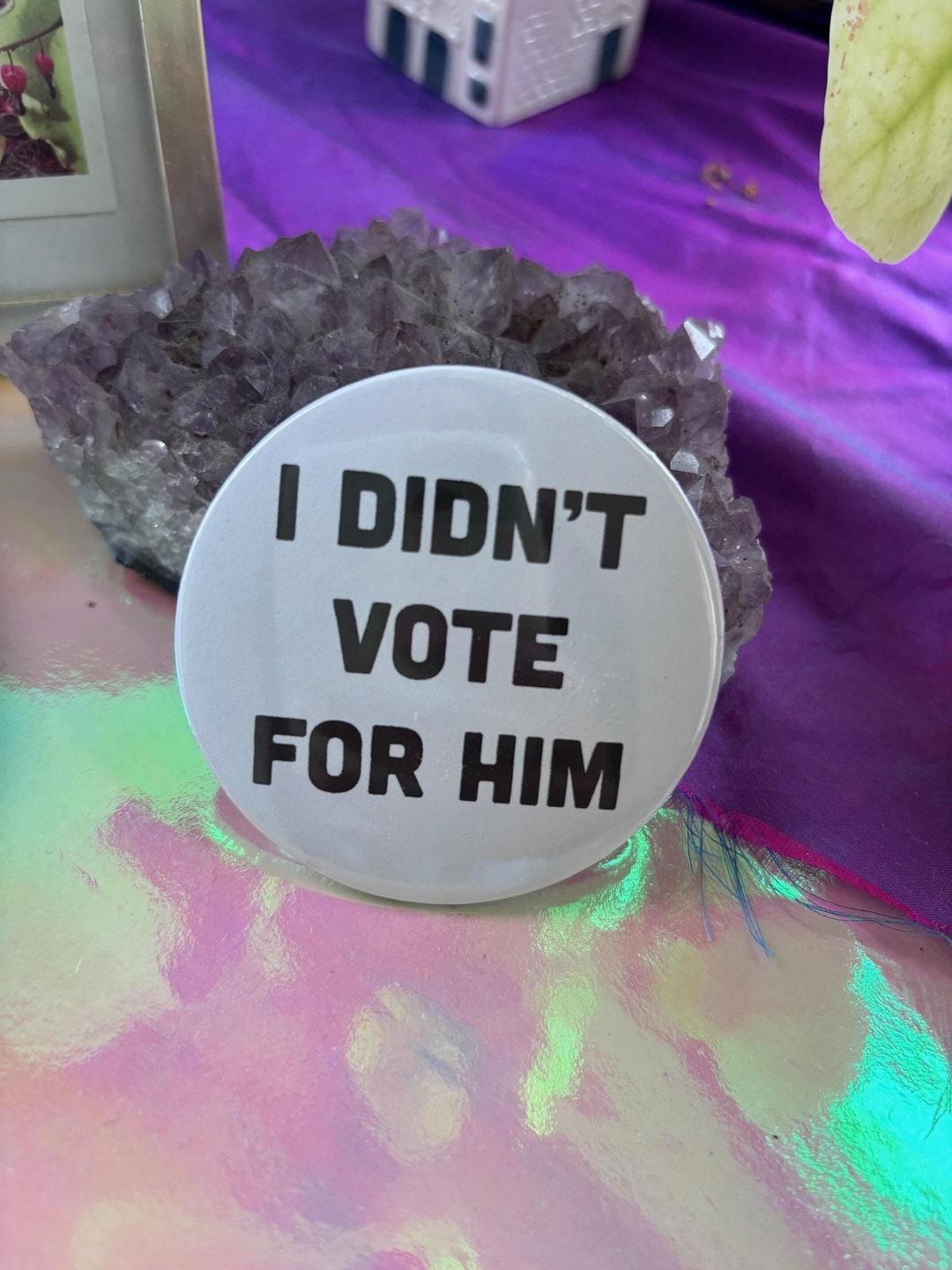 I Didn't Vote for Him Button - Etsy