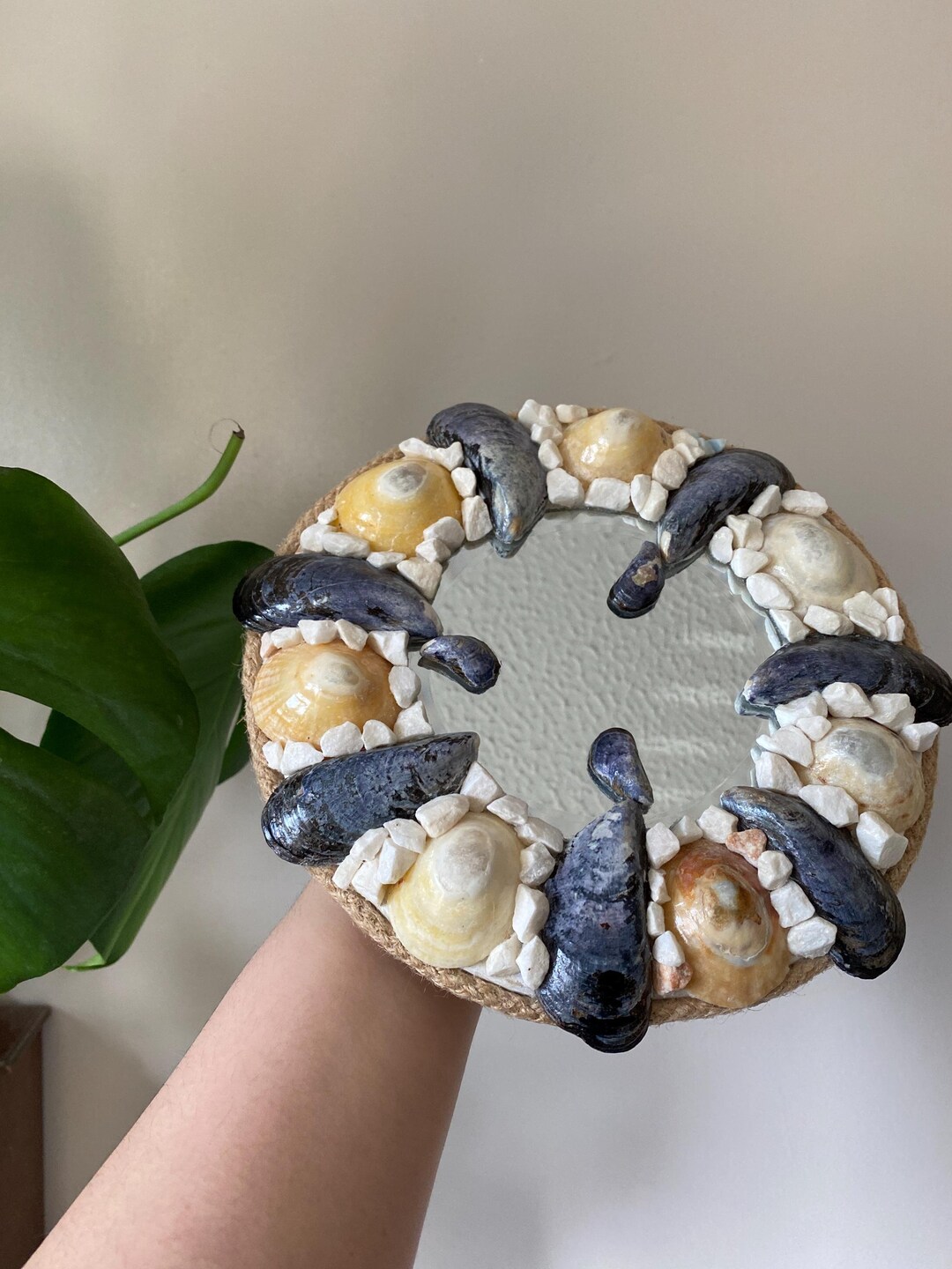 Sea Shell Mirror | Cornish Interior | Handmade Coastal Gift | Quartz ...