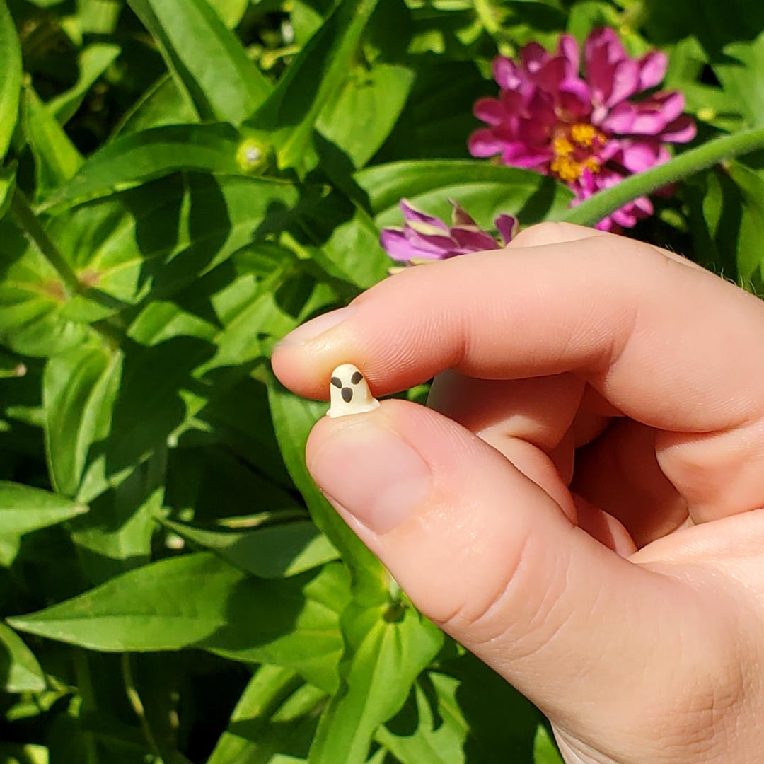 Teeny Tiny Micro Ghost, Fairy Garden Gnome, Pet Ghost, Tiny Terrarium ...