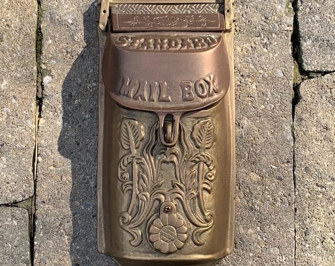 Fabulous Brass Mailbox, Wall Mount Vertical Old Style Lockable Mail Box ...