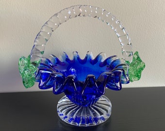 Small Glass Basket | Etsy